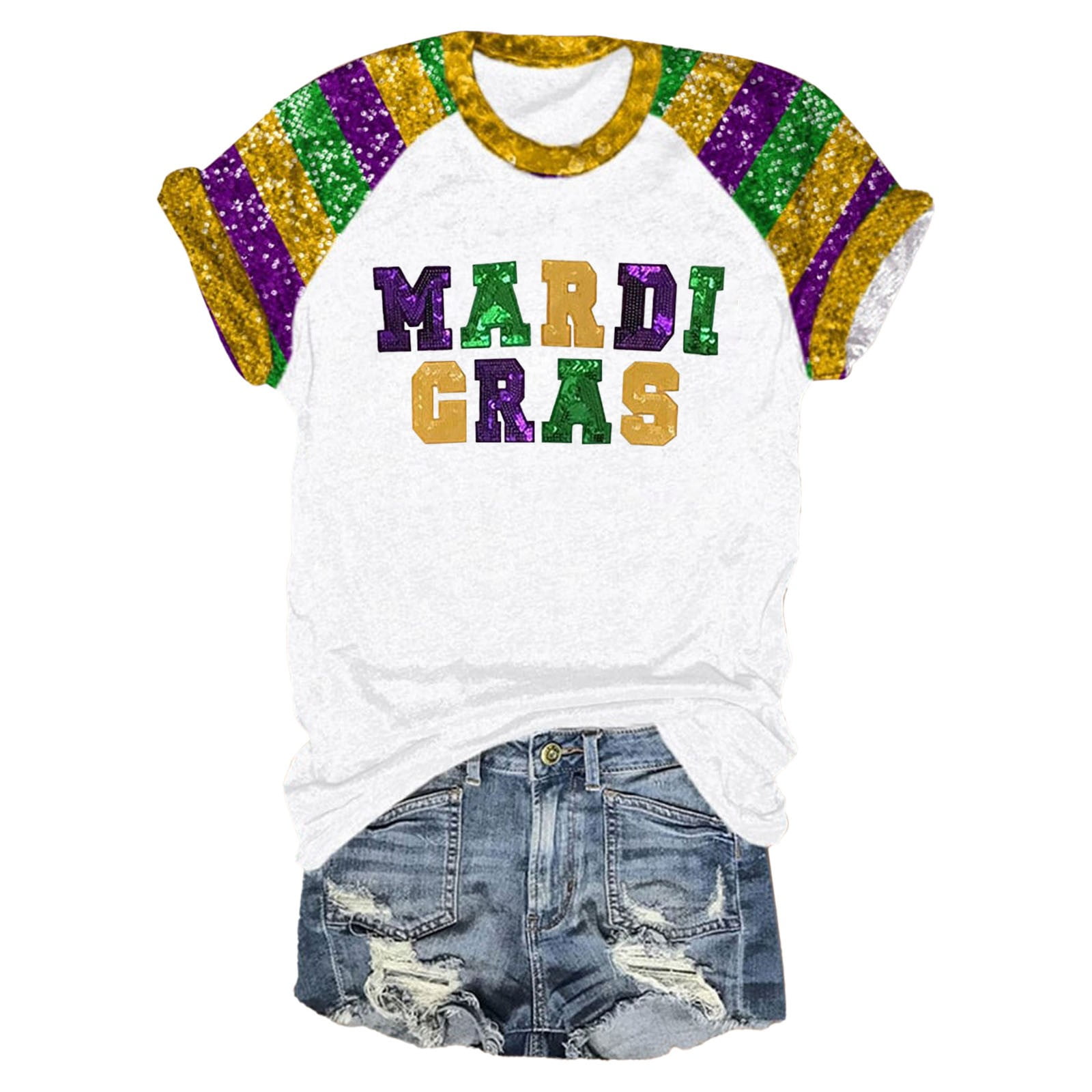 Customer reviews for MSJUHEG Mardi Gras Shirts for Women,graphic Tees ...
