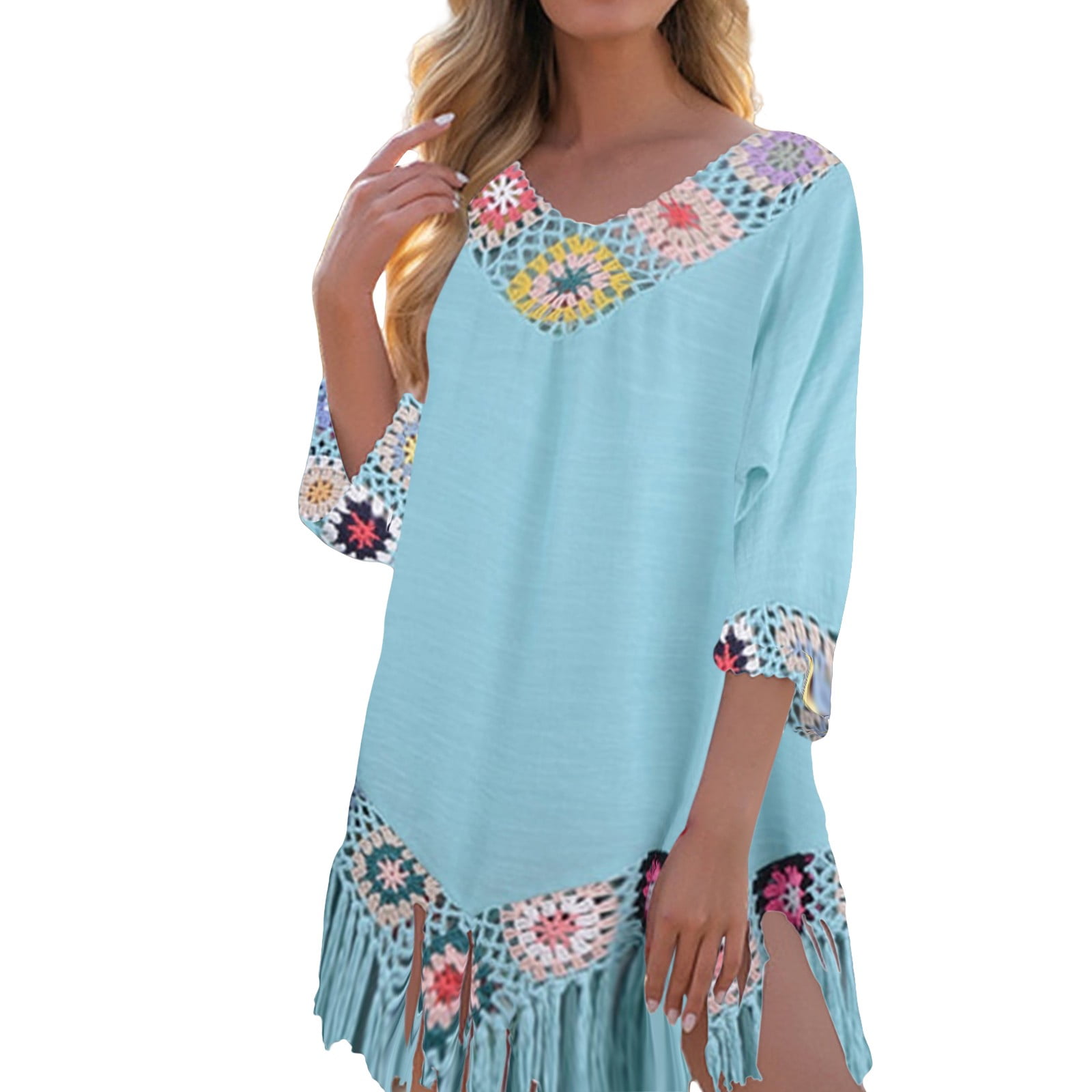 MSJUHEG Mesh Cover Up,Beach Cardigans for Women,Bathing Suit Cover Up ...