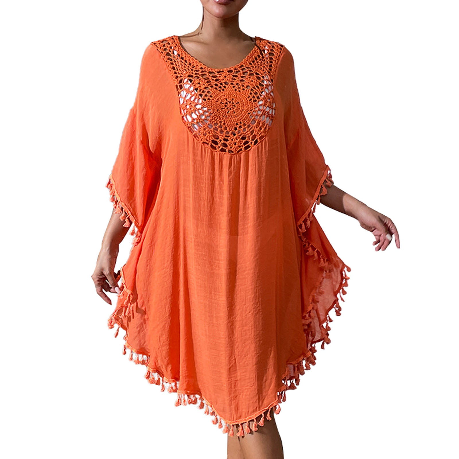 MSJUHEG Pool Cover Ups for Women,Hollow Out Dress 2025,Crochet Coverups ...