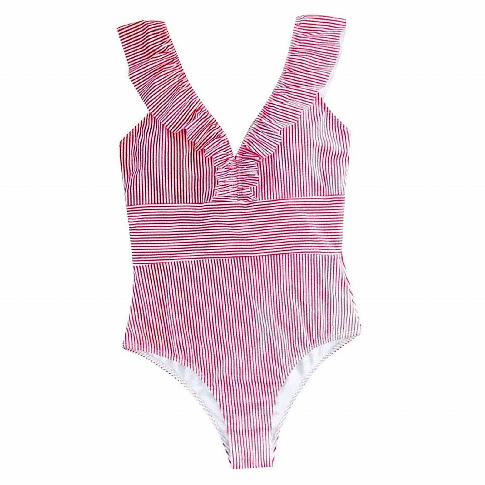 MSJUHEG Ruched Monokinis,Ribbed One Piece Swimsuits for Women,Tie Side ...