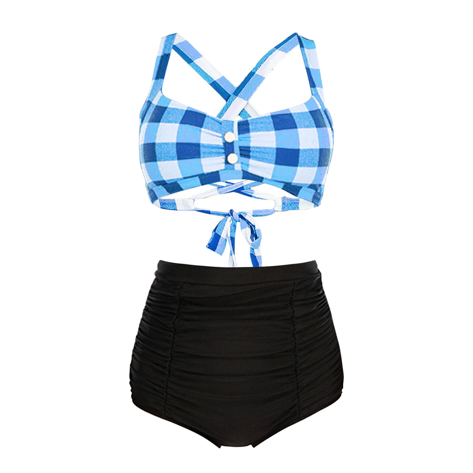 MSJUHEG Ruffle Swimsuits for Women,Spaghetti Straps,Two Piece Swimsuit ...