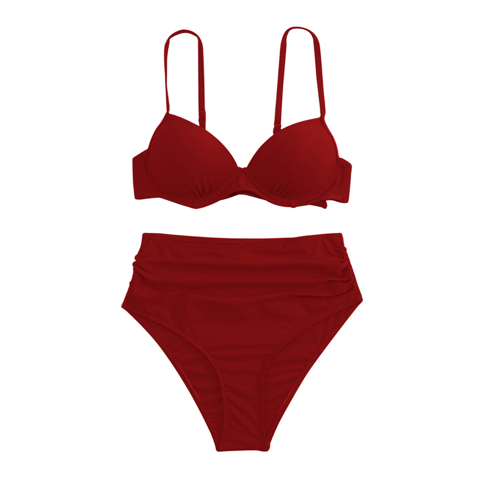 MSJUHEG Strapless Bathing Suits for Women,Bralette Bikini Set,2 Piece ...