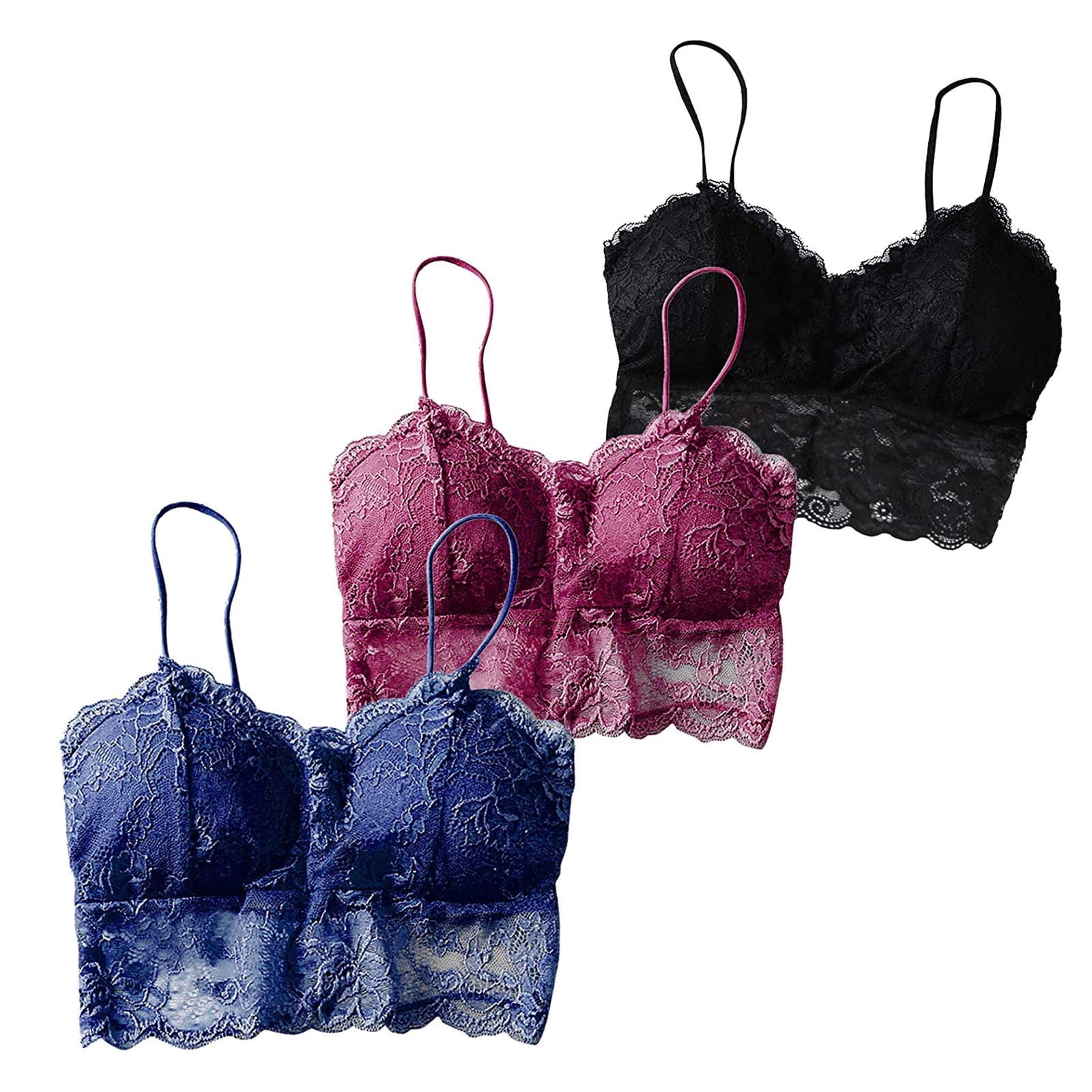 MSJUHEG Strapless Bra Sticky Bra 3Pc Women Vest Have A Chest Pad ...