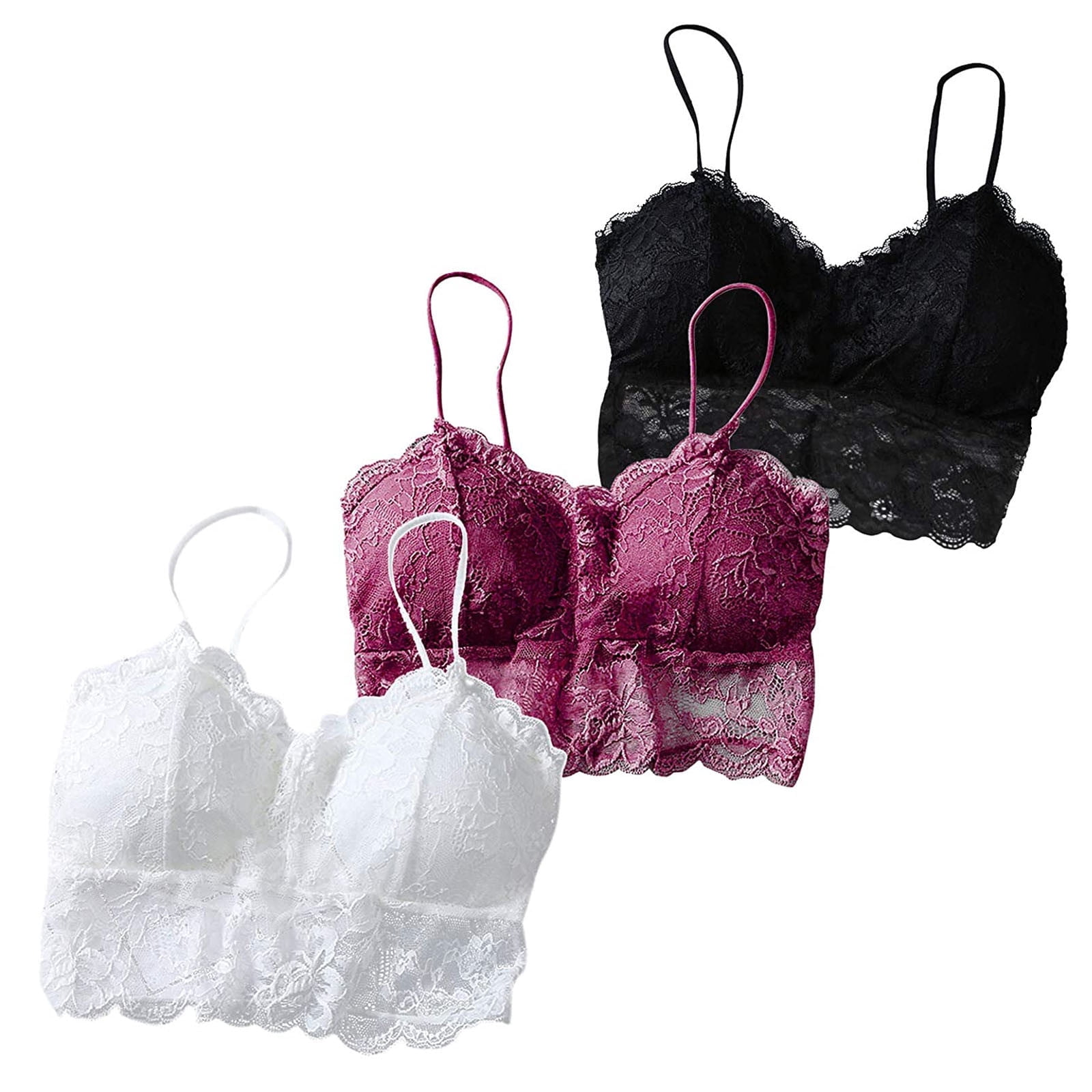 MSJUHEG Strapless Bra Sticky Bra 3Pc Women Vest Have A Chest Pad ...