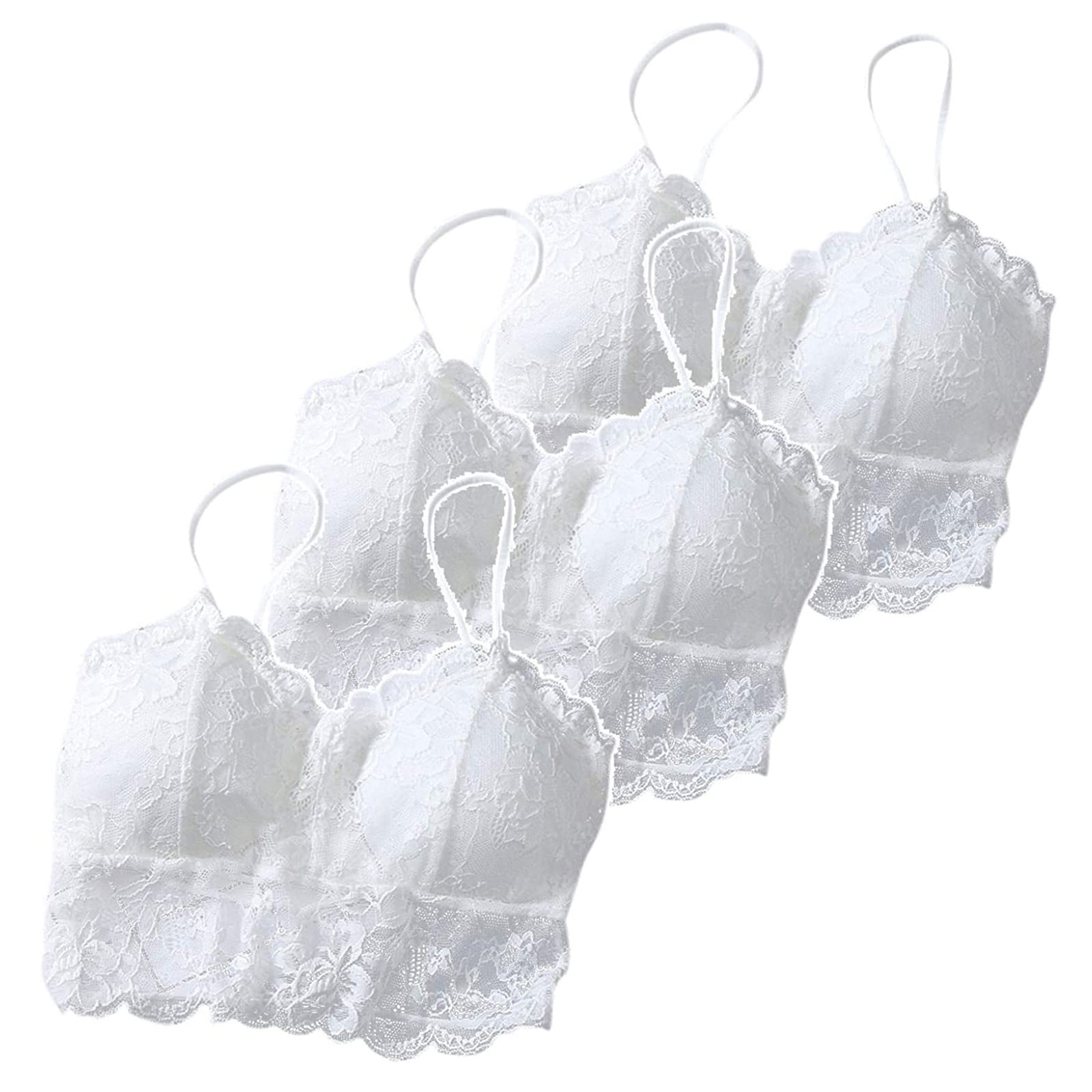 MSJUHEG Strapless Bra Sticky Bra 3Pc Women Vest Have A Chest Pad ...