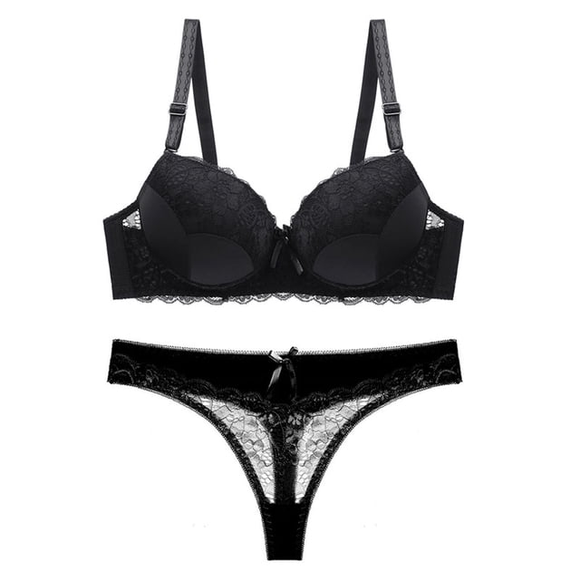 MSJUHEG Underwear Women Womens Women Lace Flowers Push Up Top Bra Pants ...