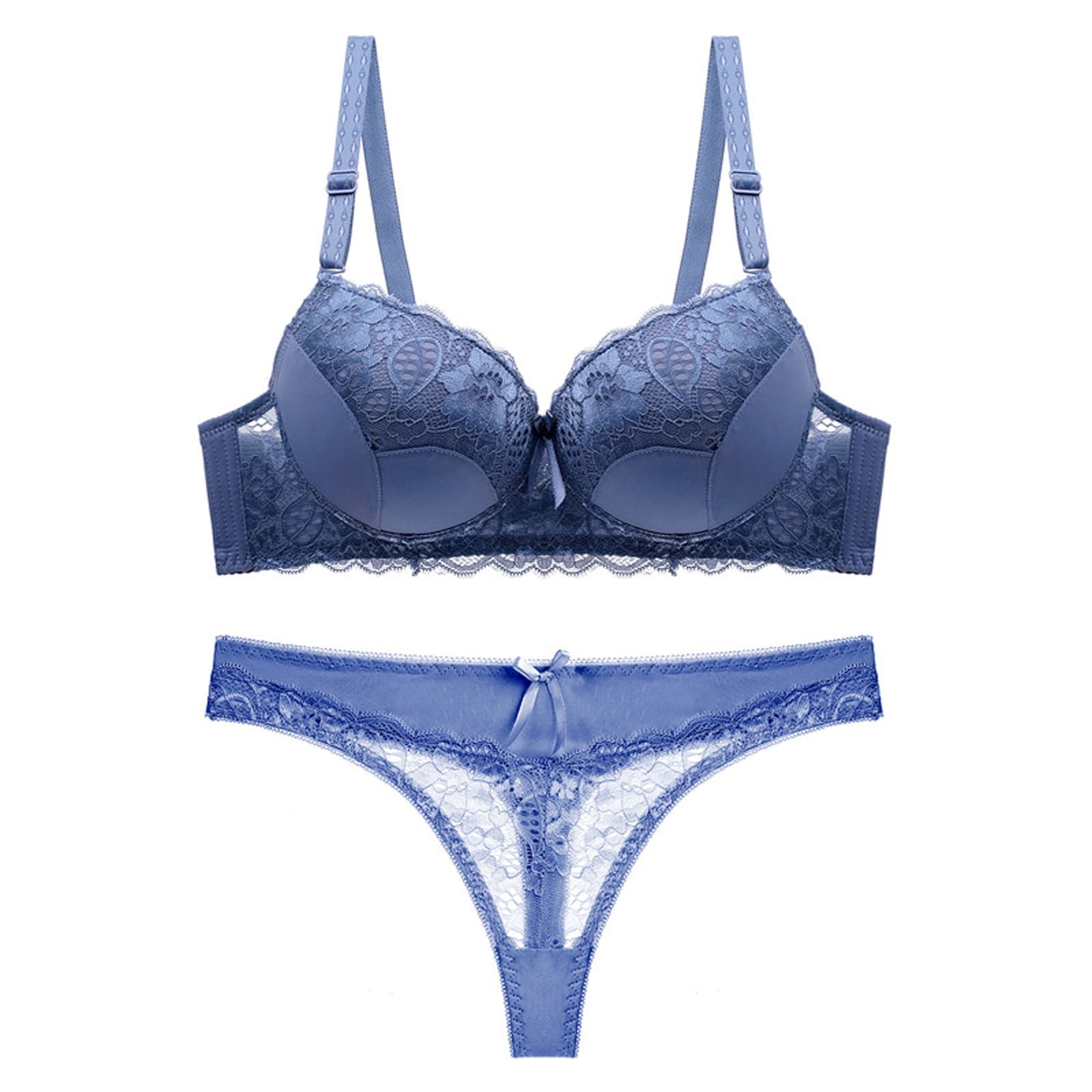 MSJUHEG Underwear Women Womens Women Lace Flowers Push Up Top Bra Pants ...