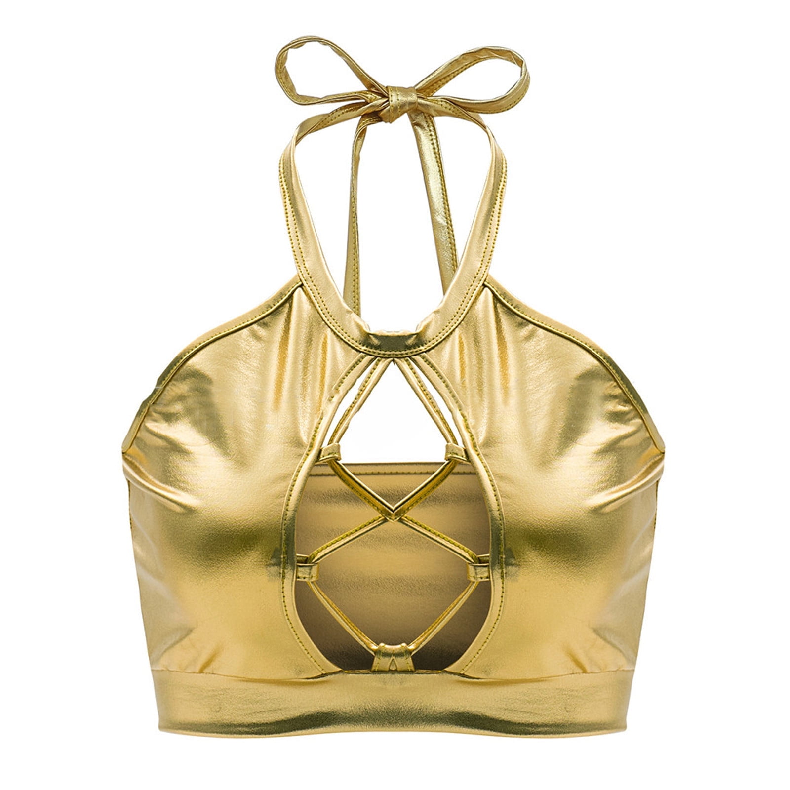 MSJUHEG Underwear Women Womens Women'S Shiny Bra Rave Bandeau Vest Bra ...