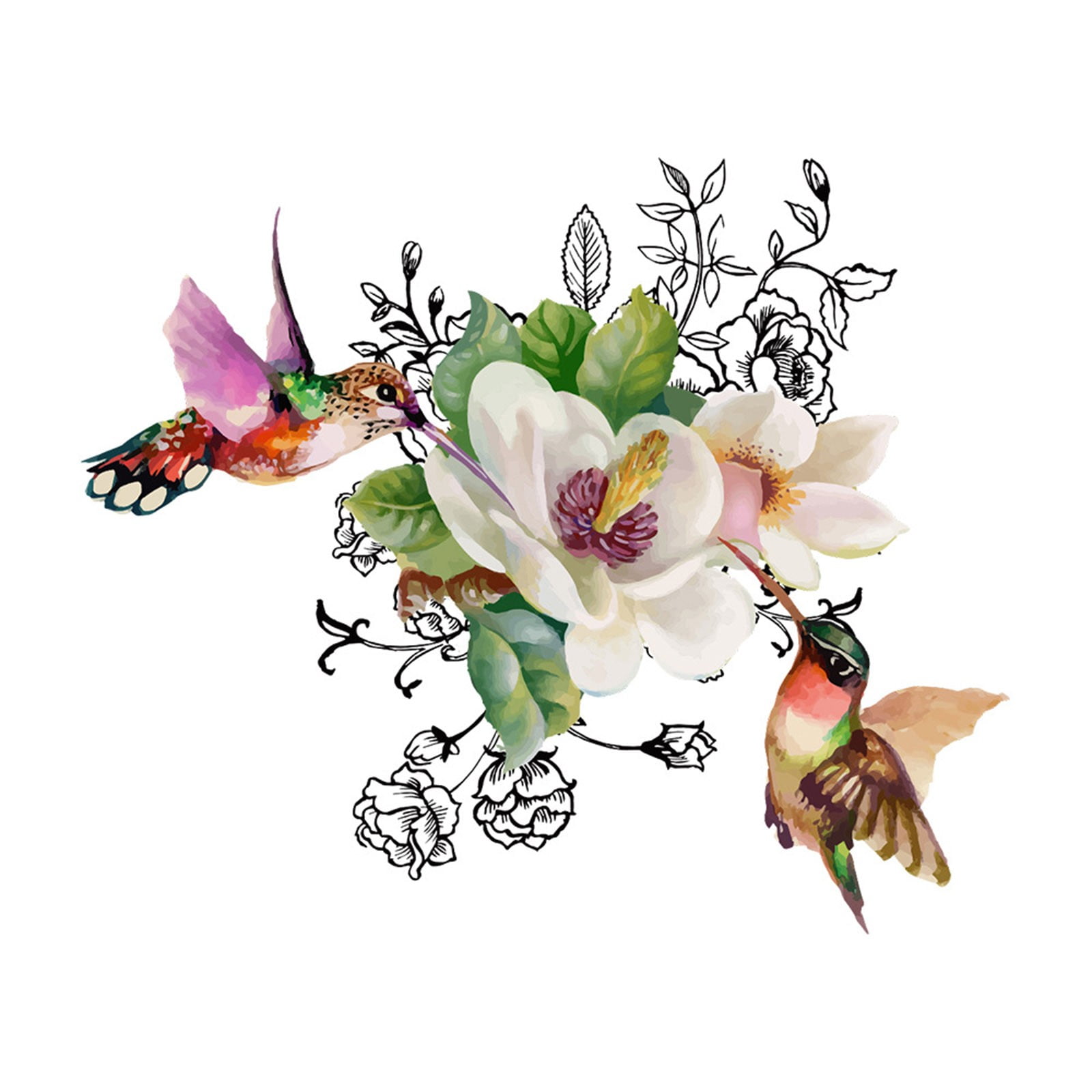 MSJUHEG Wall Paper Peel And Stick Wallpaper Self Adhesive Flower Bird Toilet Sticker Cute Toilet ...