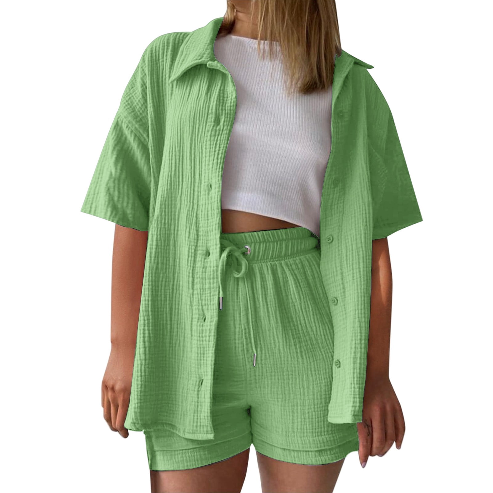 MSJUHEG Womens Sets Summer Lounge Sets for Women 2 Piece Outfits ...