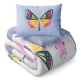 Mainstays Kids Textured Butterfly Comforter Set, Twin, 2 Pieces ...