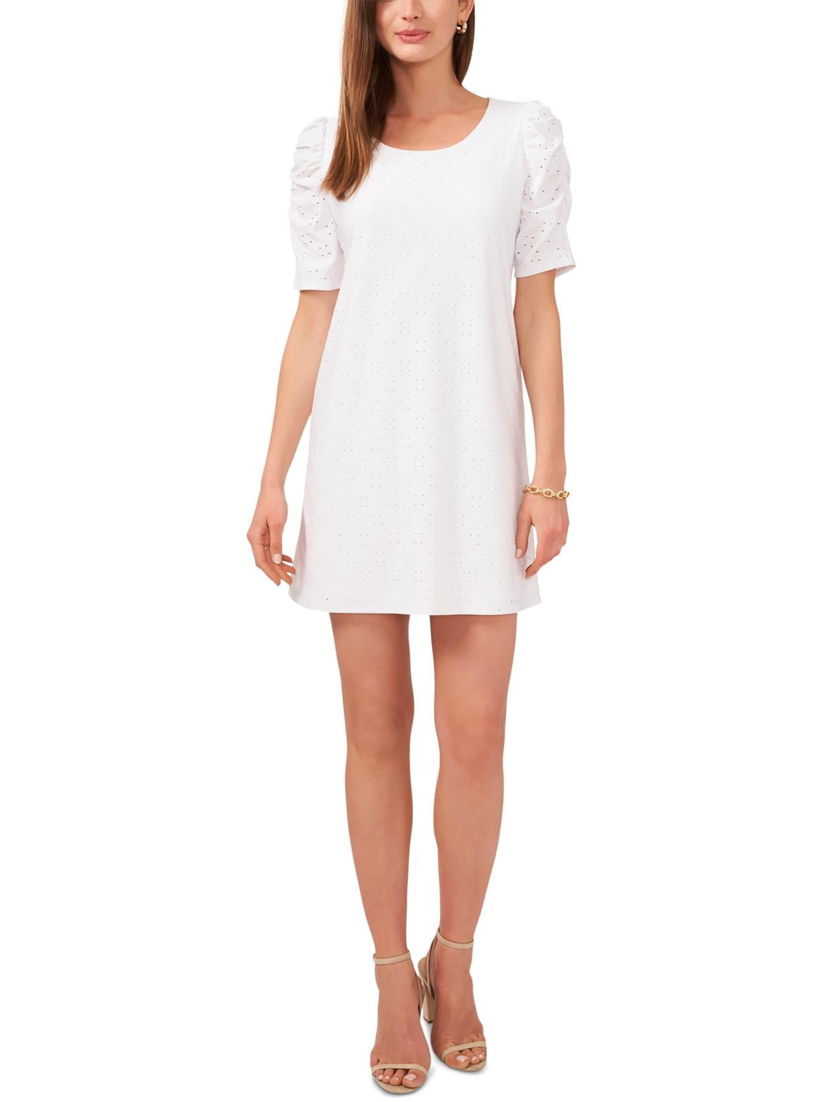 MSK Womens Petites Eyelet Puff Sleeves Shift Dress - Walmart.com