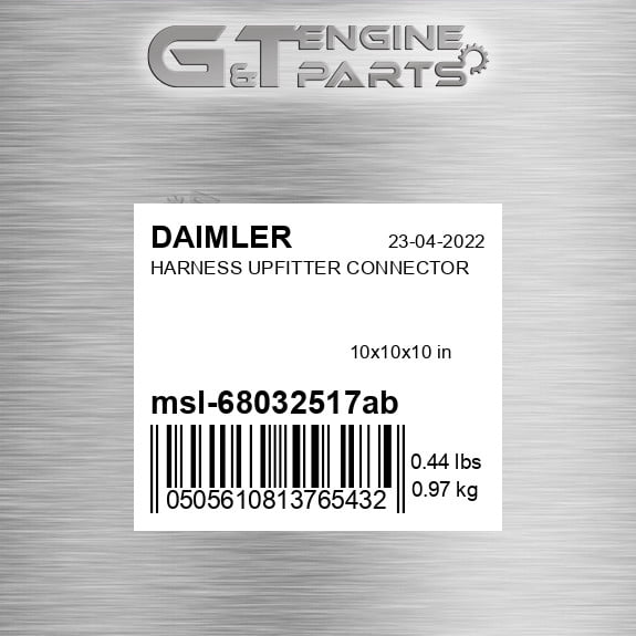 MSL 68032517AB HARNESS UPFITTER CONNECTOR fits DAIMLER (New OEM ...