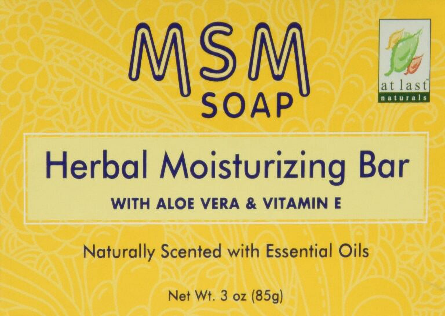 MSM Soap Herbal Moisturizing Bar 3 oz by At Last Naturals - Walmart.com