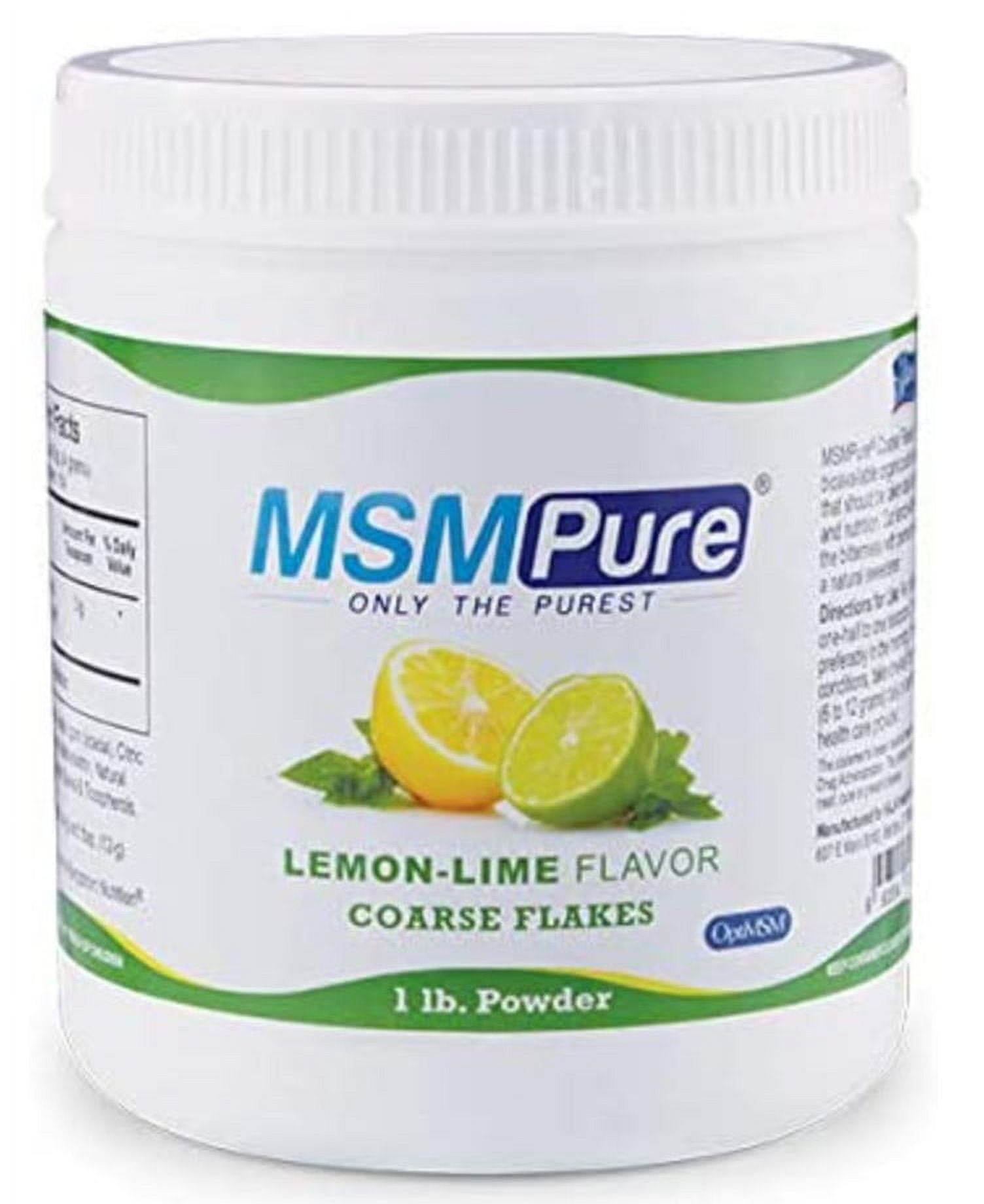 MSMPure Coarse Flakes Powder Lemon Lime Flavor 1lb. - Walmart.com