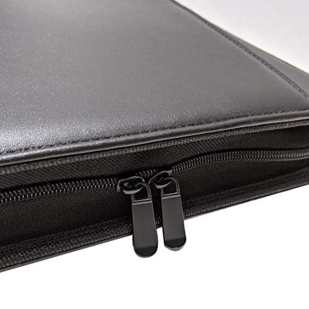 MSP 7 Ring Business Check Portfolio Binder with Handle, Zipper Closure ...