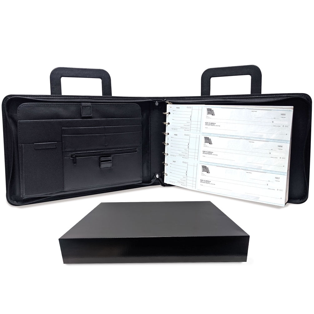 MSP- 7 Ring Business Checkbook Portfolio Briefcase with Retractable ...