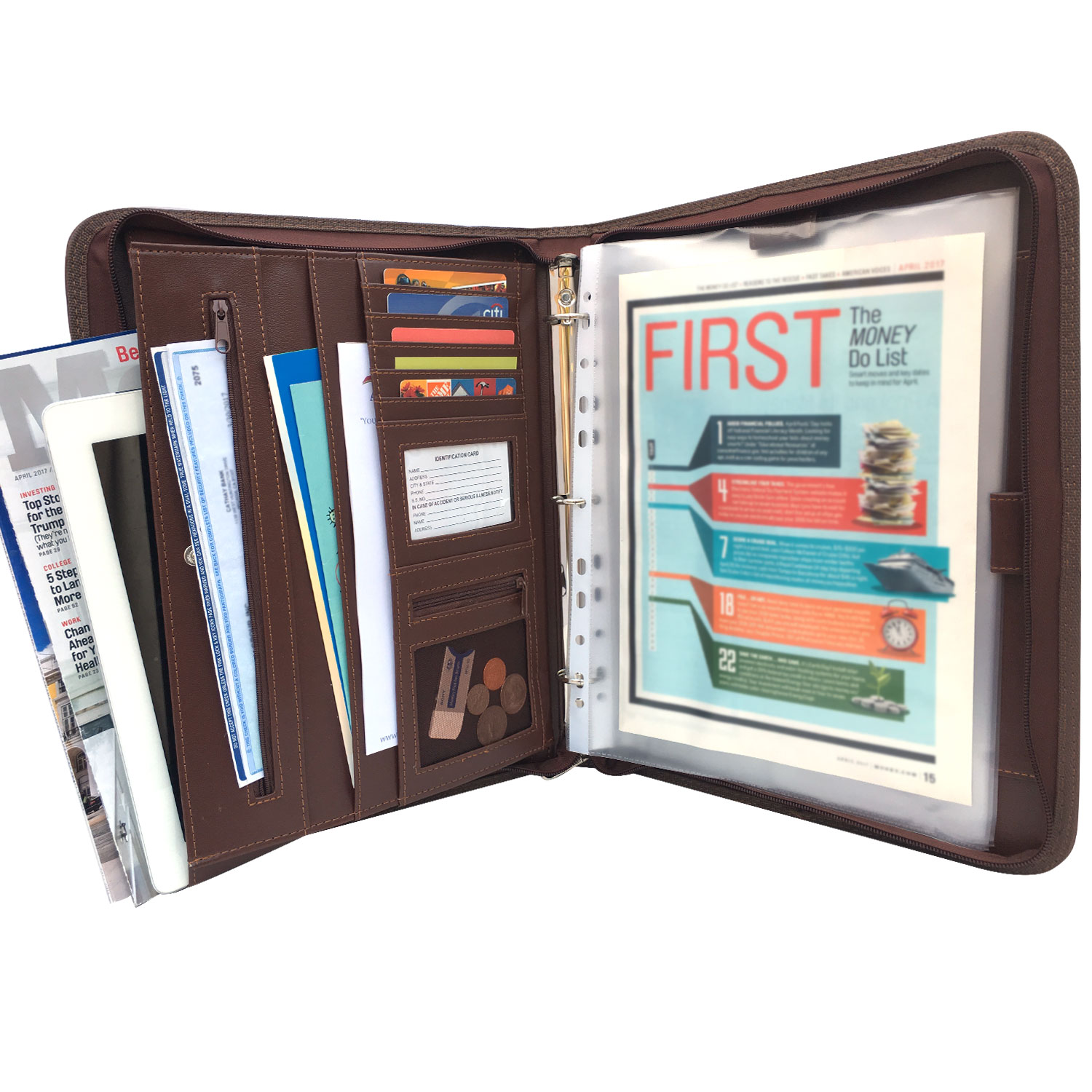 MSP Professional Portfolio Briefcase with Binder Sleeve Pockets, Smart ...