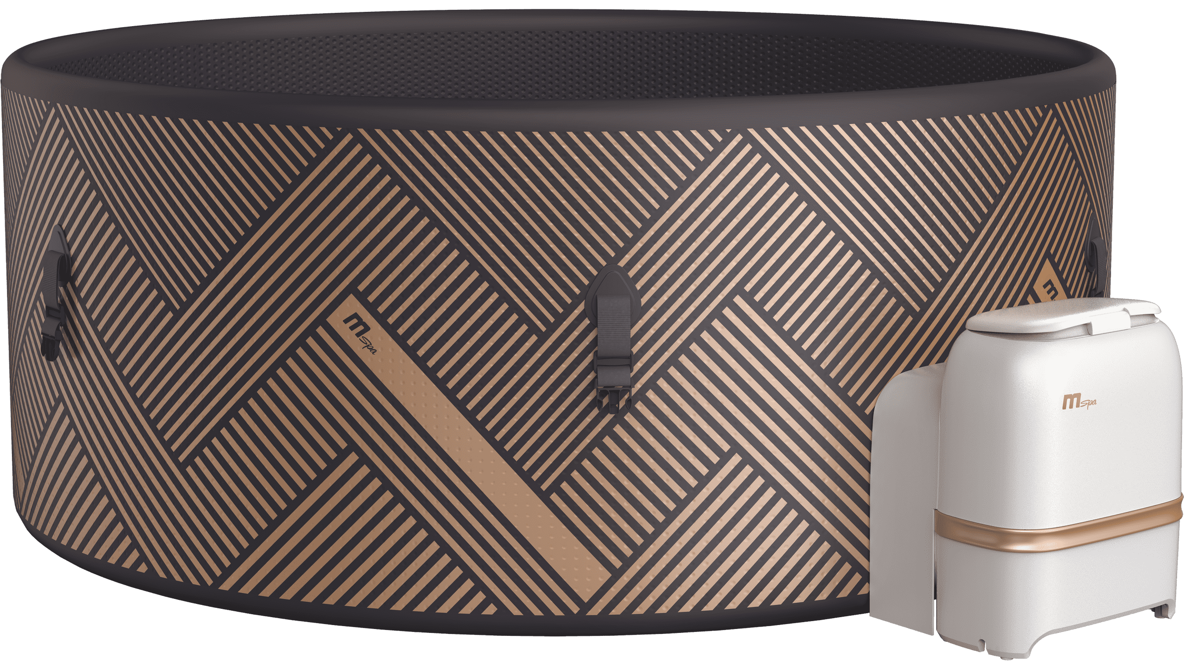 MSpa Mono 138 Jets 930L 6 Person Bubble Hot Tub Spa with Control Box ...