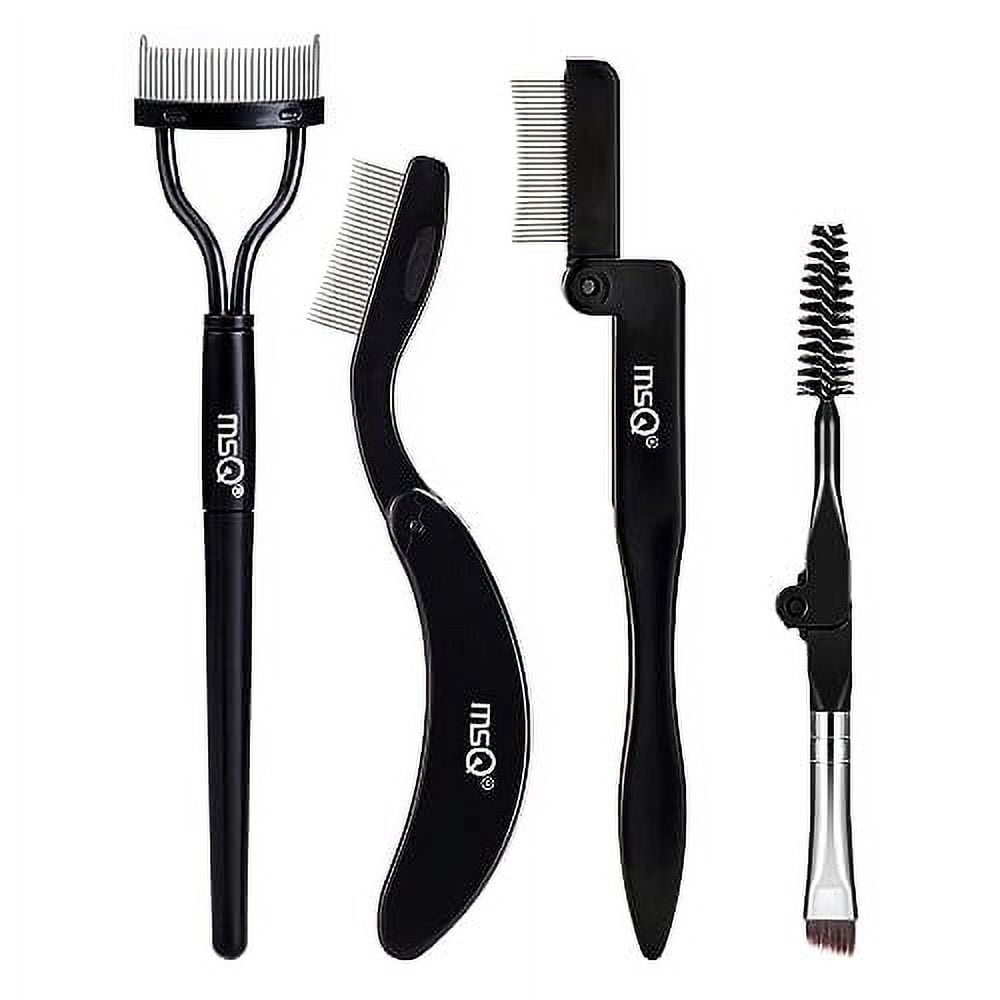 MSQ Eyebrow Brush and Comb Folding Eyelash Brush Eyelash Separator Eye ...