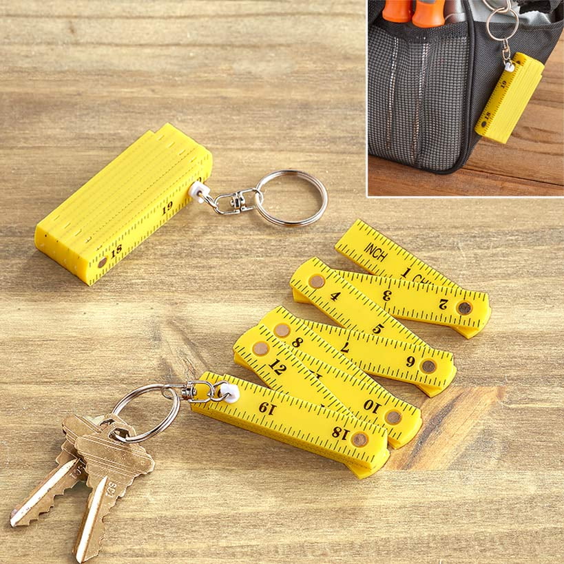 MSR Imports Mini Keychain Ruler - Fold Up Portable Measure Tool - Set ...