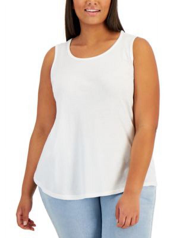 Style & Co Plus Size Cotton Tank Bright White 4X - Walmart.com