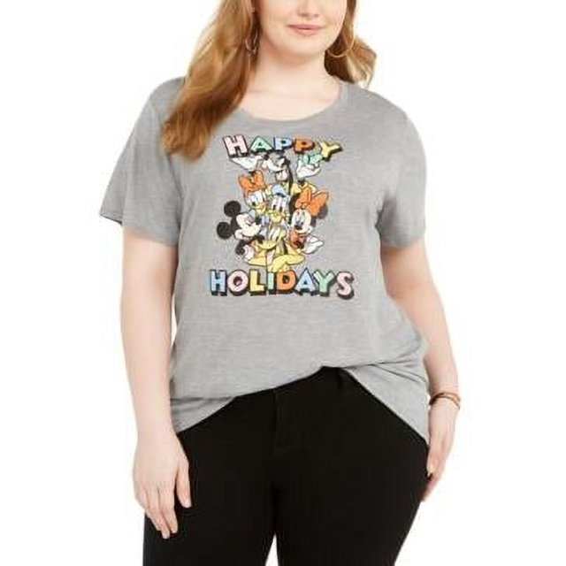 MSRP $29 Modern Lux Trendy Plus Size Happy Disney Crew Graphic T-Shirt ...