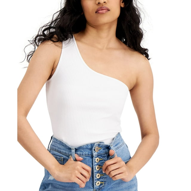 MSRP $30 INC International Concepts Women One-Shoulder Tank Top White ...
