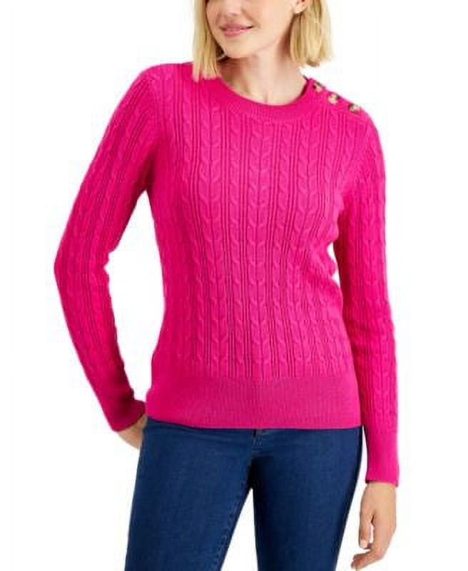 MSRP $35 Charter Club Button-Shoulder Sweater Size Large - Walmart.com