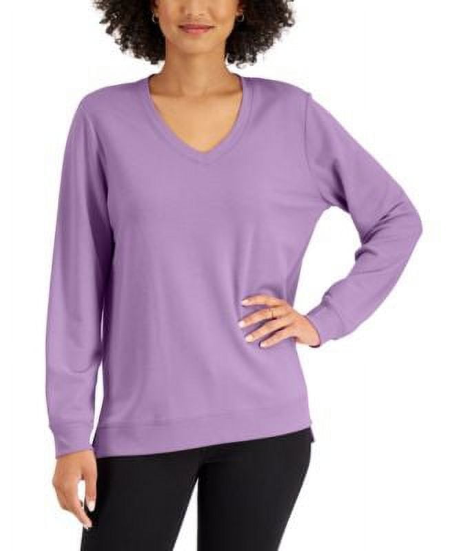 MSRP $40 Karen Scott High-Low V-Neck Top Purple Size XS - Walmart.com