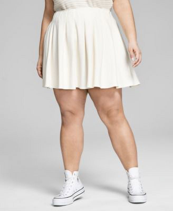 MSRP $49 And Now This Women Trendy Plus Size Pleated Tennis Skirt Beige ...