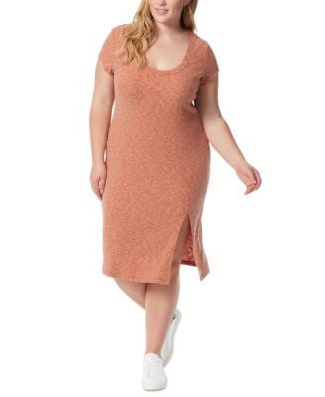 MSRP $70 Jessica Simpson Trendy Plus Size Jax Front-Slit Dress Orange ...