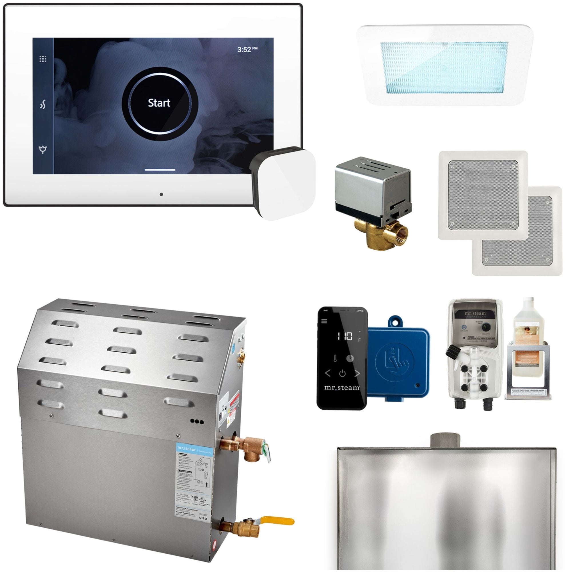 MSSuper3 15kW Steam Shower Unit Package of 240 Volt & 1-Phase with ...
