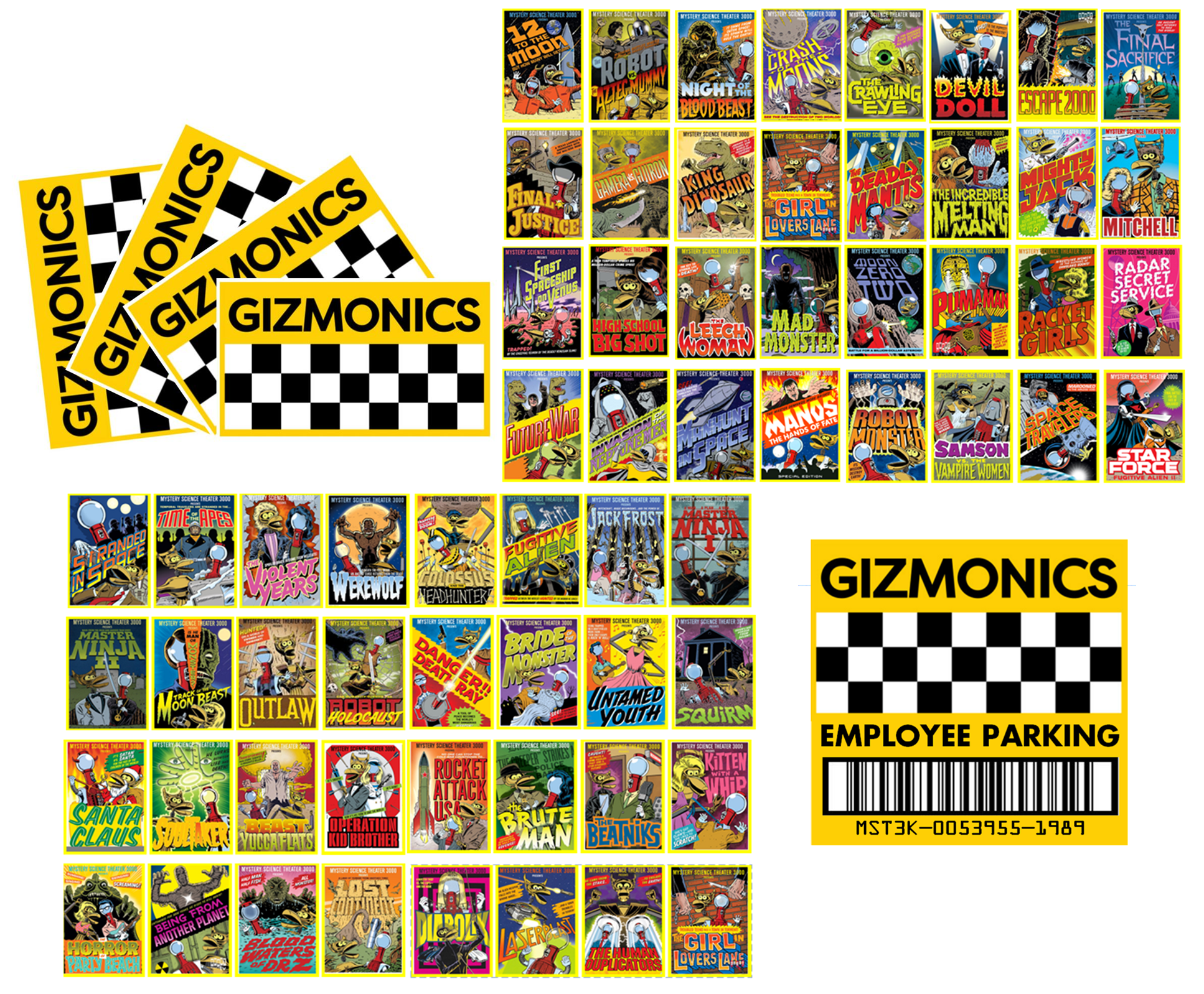 MST3K Gizmonic Institute Mega-Bundle - Parking Decal - Stickers - Box ...
