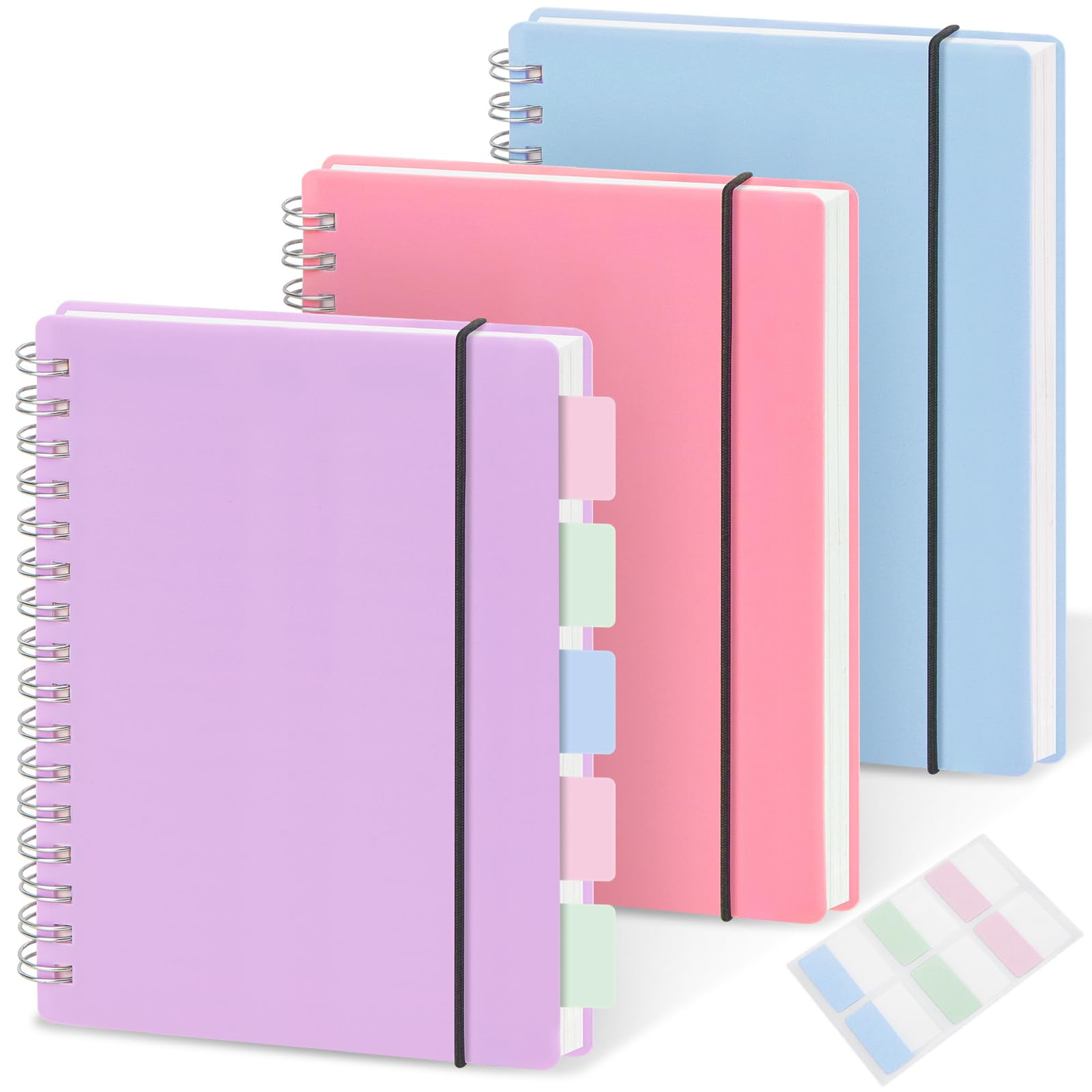 MSTONAL 3 Pack Small Spiral Notebook, A6 Square Journal Notebook 4.3" x ...