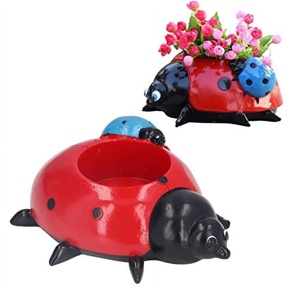 MSUIINT Planter Succulent Flower Pot Ladybugs Flower Pot Simulation ...