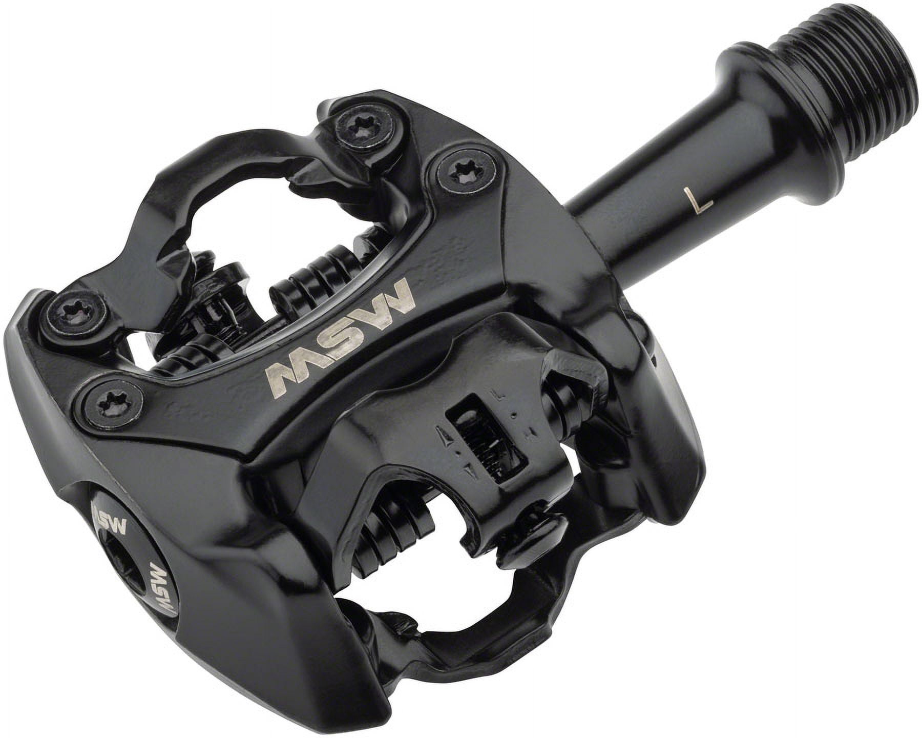 MSW Flash II Pedals - Dual Sided Clipless, Aluminum, 9/16", Black ...