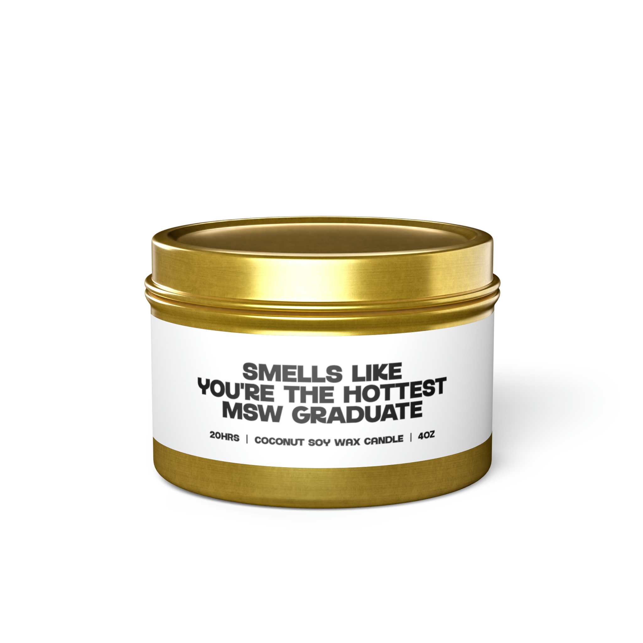 MSW Graduate Social Worker Graduation Tin Candle Gift Decor Vanilla ...