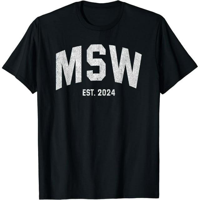 MSW Graduation 2024 Master Social Work Grad Summer Casual Short Sleeve ...
