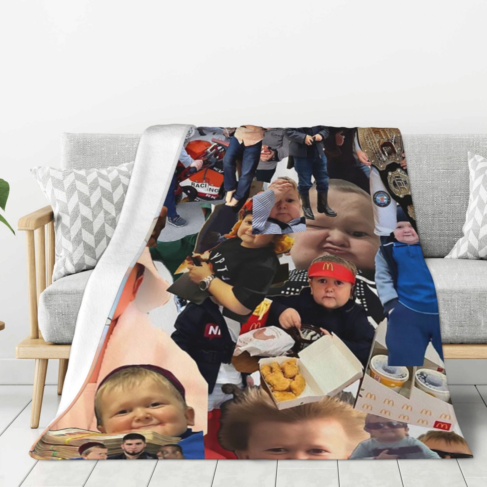 MSZB Super Hasbulla Magomedov Throw Blanket Couch Sofa Bed Ultra Cozy ...