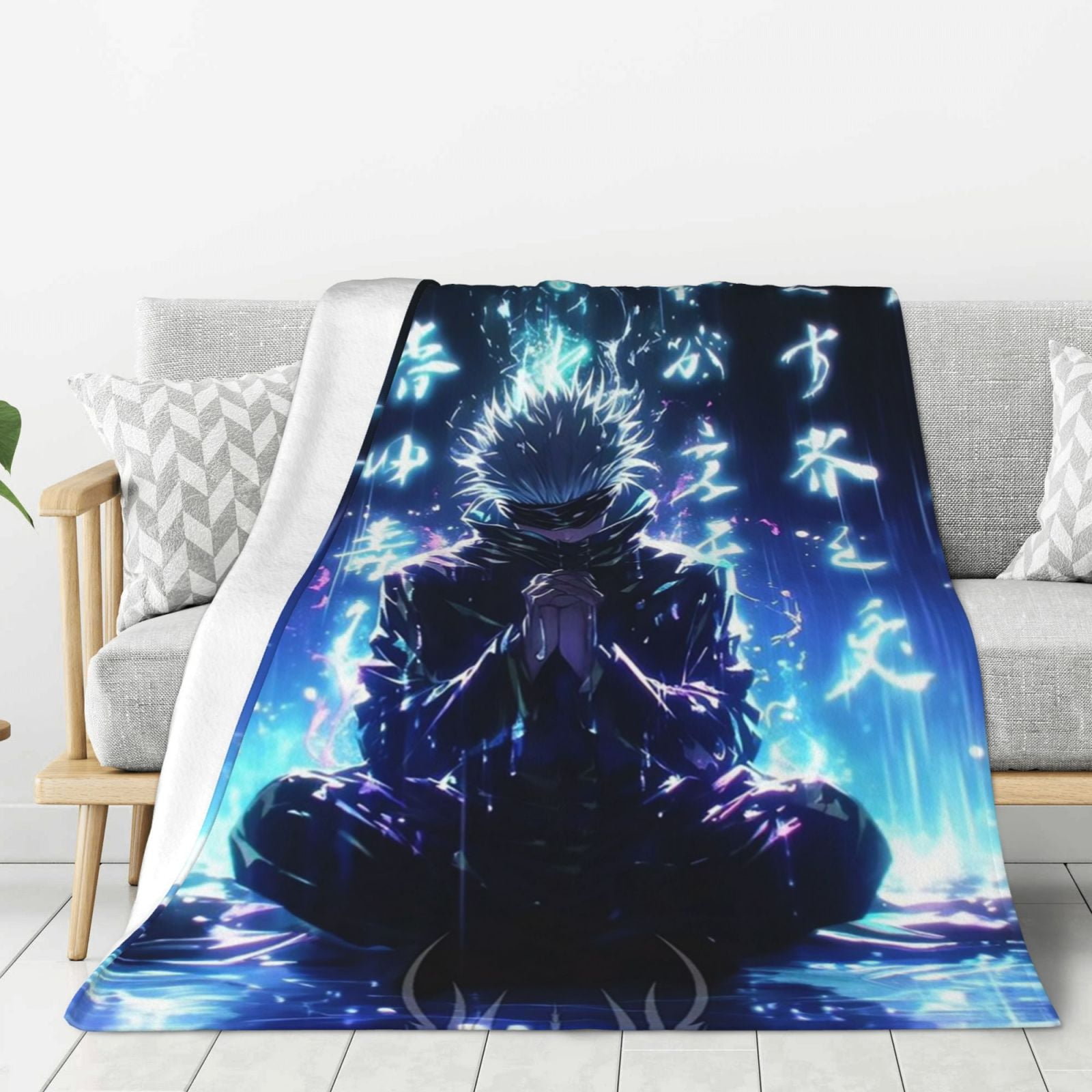 MSZB Super Satoru Gojo Throw Blanket Couch Sofa Bed Ultra Cozy Warm ...