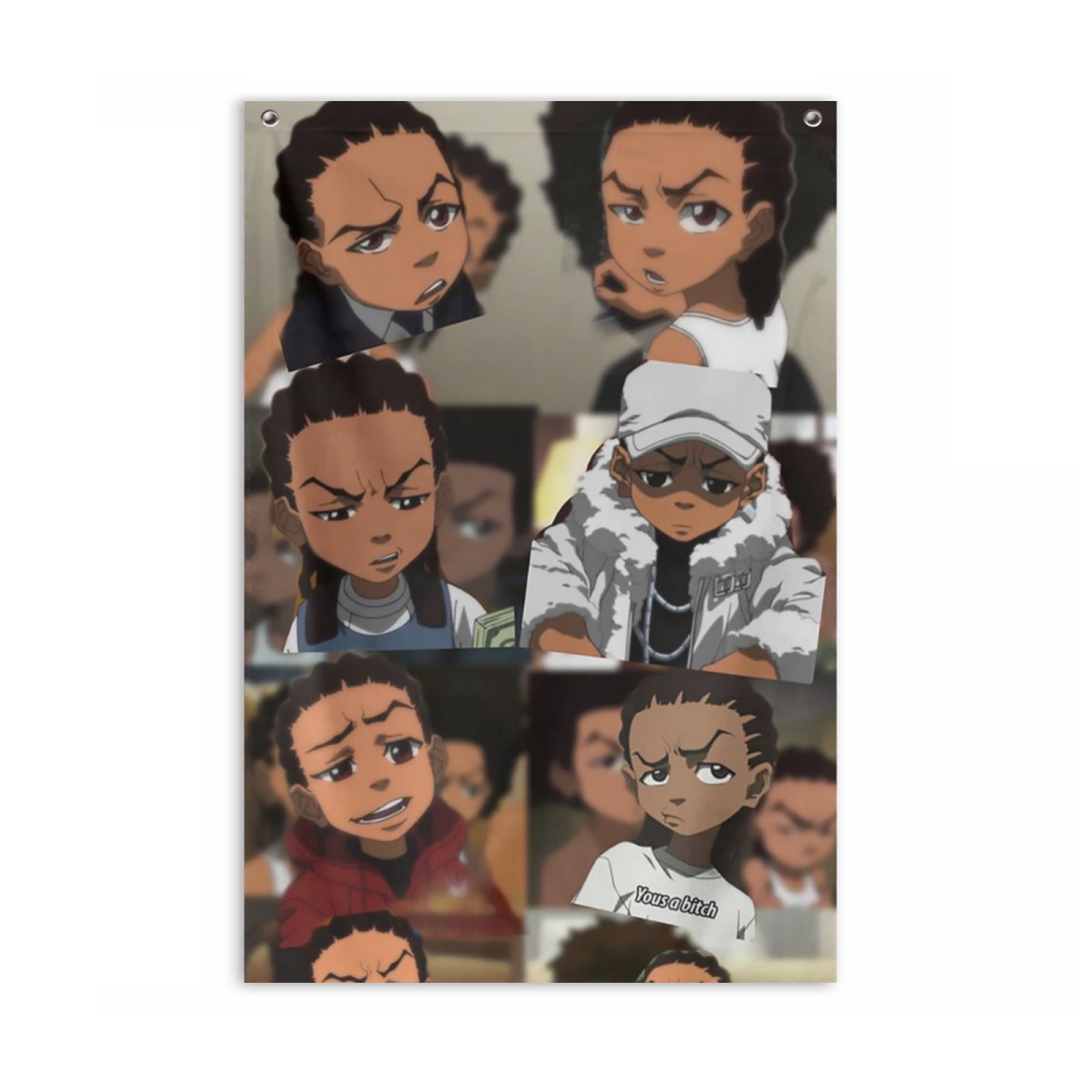 MSZB The Cartoon Boondocks Flag Outdoor Garden Flag Double Sided Banner ...