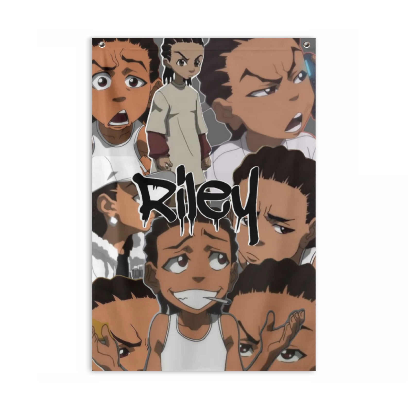 MSZB The Cartoon Boondocks Flag Outdoor Garden Flag Double Sided Banner ...