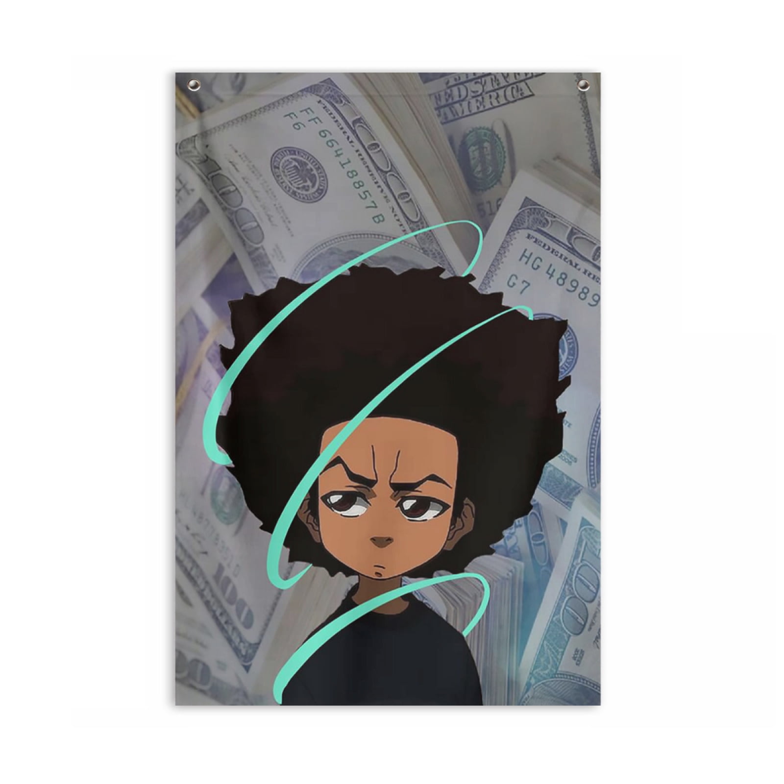 MSZB The Cartoon Boondocks Flag Outdoor Garden Flag Double Sided Banner ...