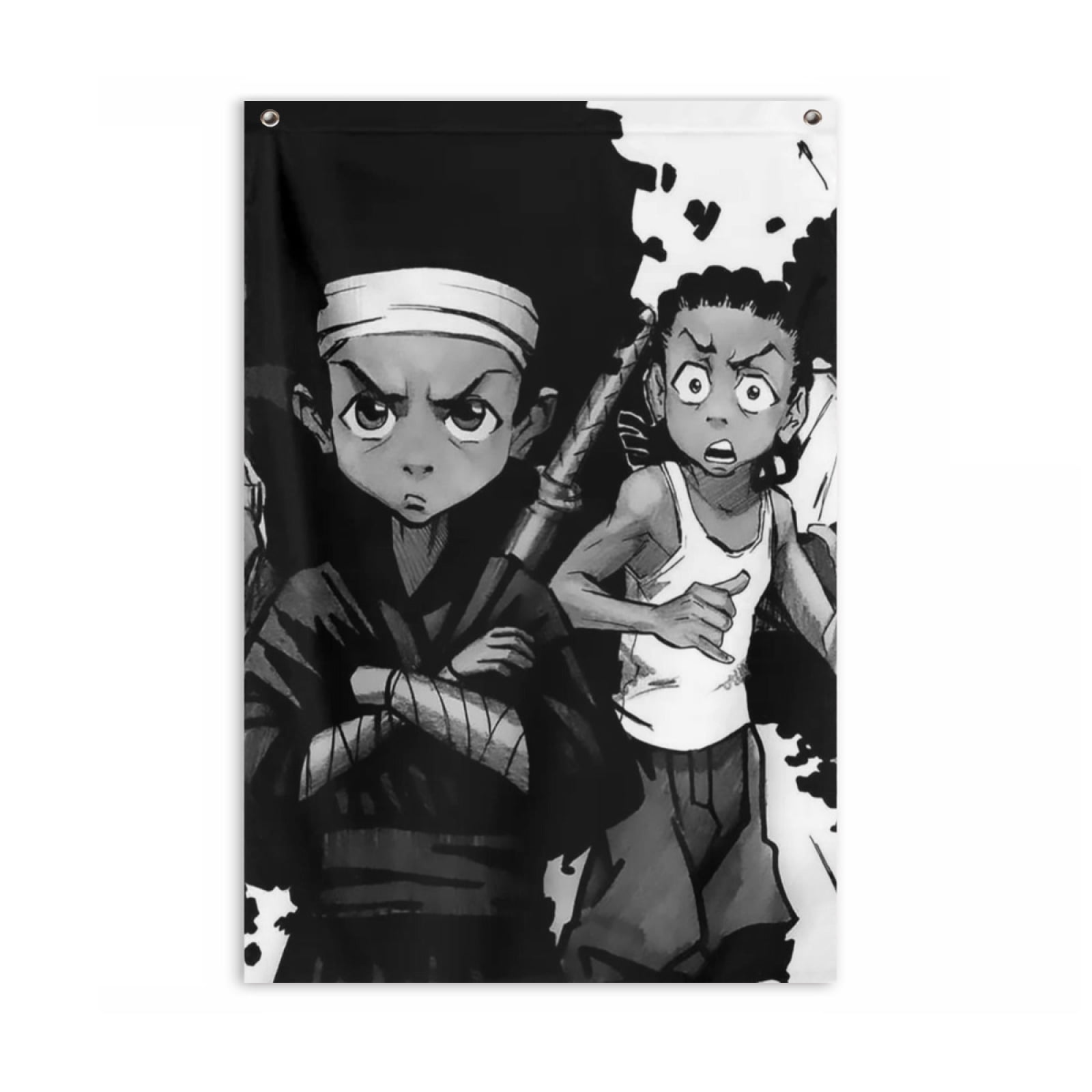 MSZB The Cartoon Boondocks Flag Outdoor Garden Flag Double Sided Banner ...
