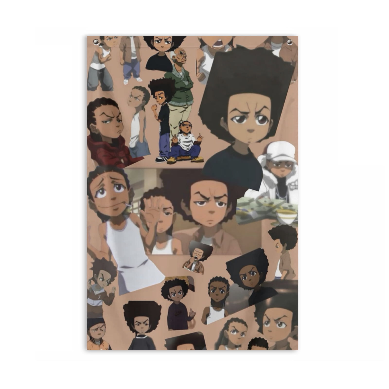 MSZB The Cartoon Boondocks Flag Outdoor Garden Flag Double Sided Banner ...