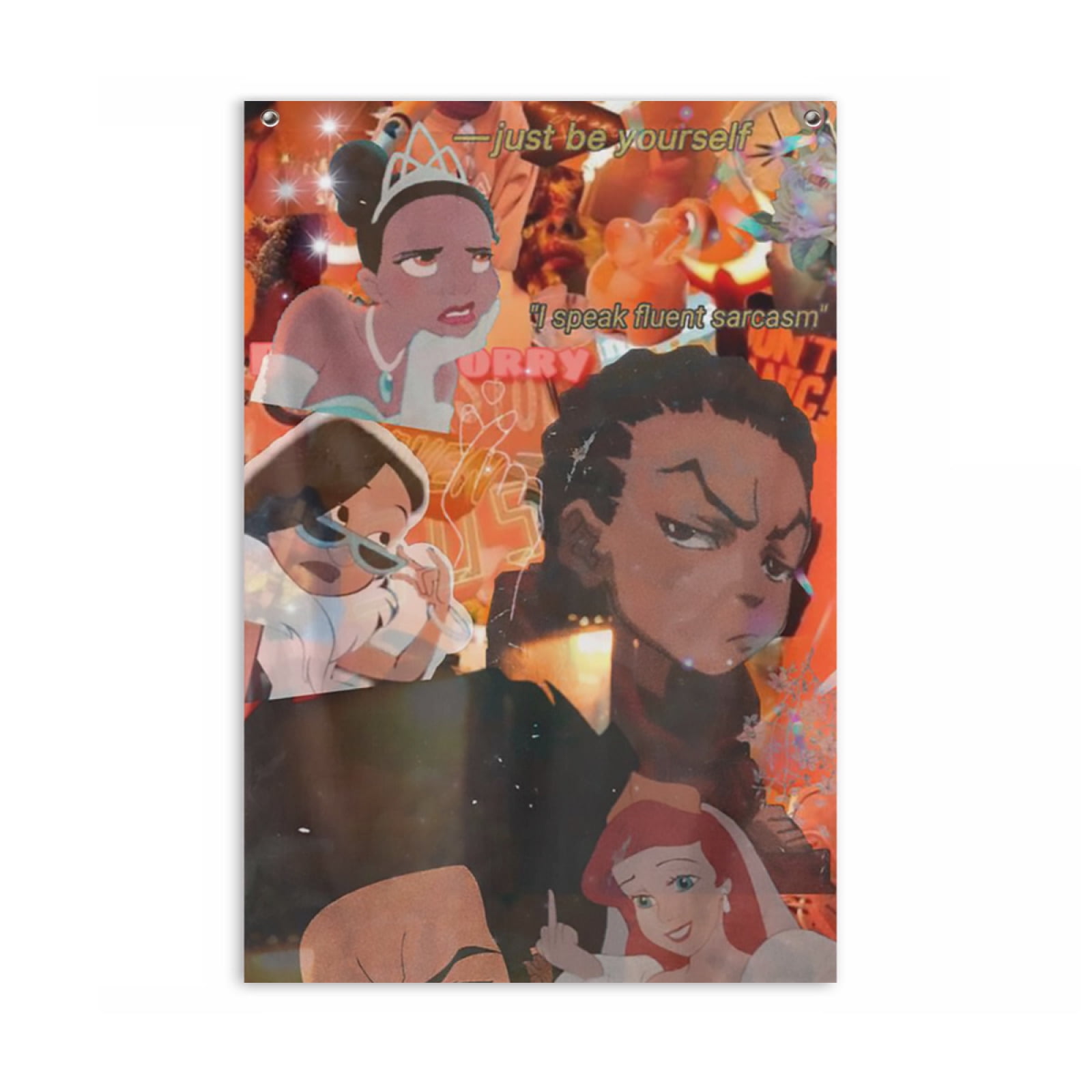 MSZB The Cartoon Boondocks Flag Outdoor Garden Flag Double Sided Banner ...