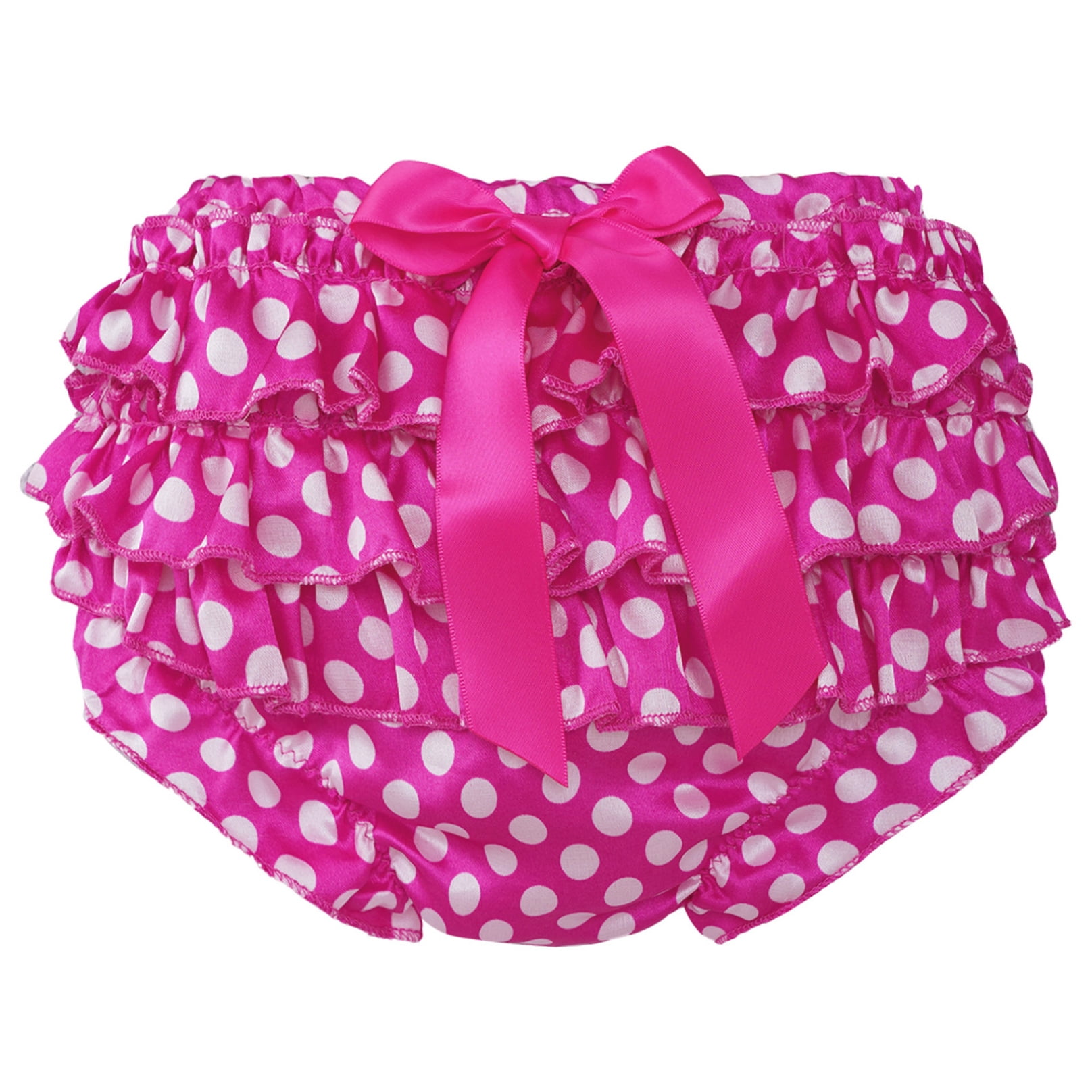 MSemis Baby Girls Cute Bowknot Ruffled Briefs Satin Cotton Bloomer ...