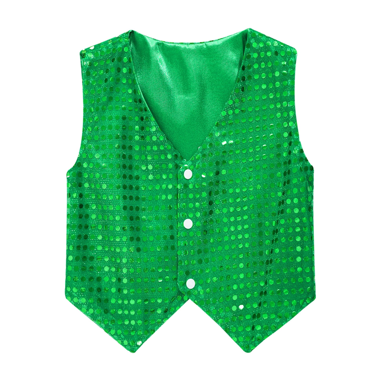 MSemis Boys Shiny Sequins Vest Waistcoat Jazz Dance Choir Party Costume ...