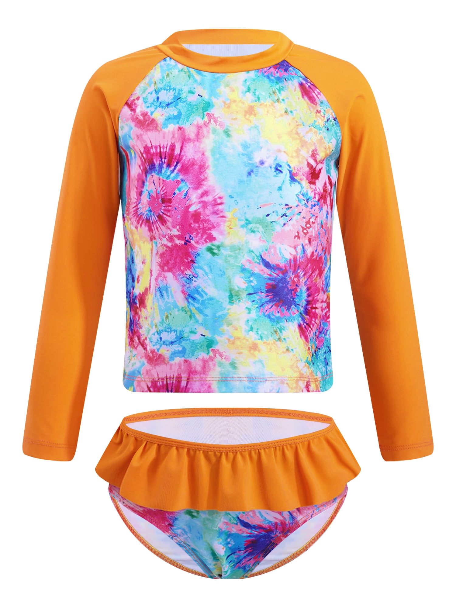 MSemis Girls Mermaid Swimsuit 2-Pieces Rash Guard Sets Bathing Suit ...